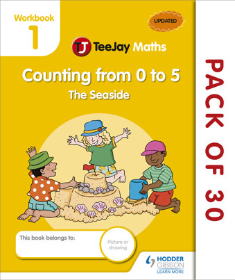 TeeJay Maths CfE Early Level Workbook 1 (Pack of 30): Counting from 0 ...