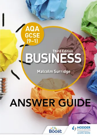 AQA GCSE (9-1) Business Third Edition Answer Guide | Hachette Learning